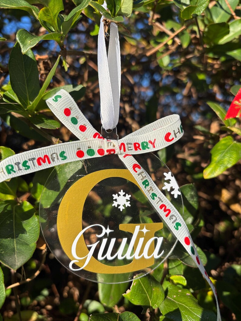 Personalized Plexiglass Christmas Ball With Name - Etsy