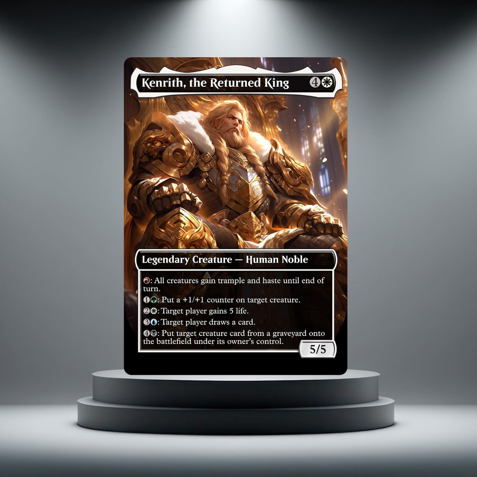 Kenrith, the Returned King - Full Art Playtest Card – Custom MTG Proxy ...