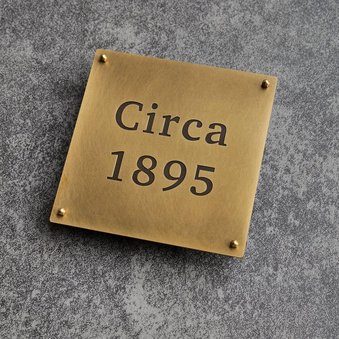 Solid Brass Nameplates, Engraved Commemorative Plaques, House Numbers ...
