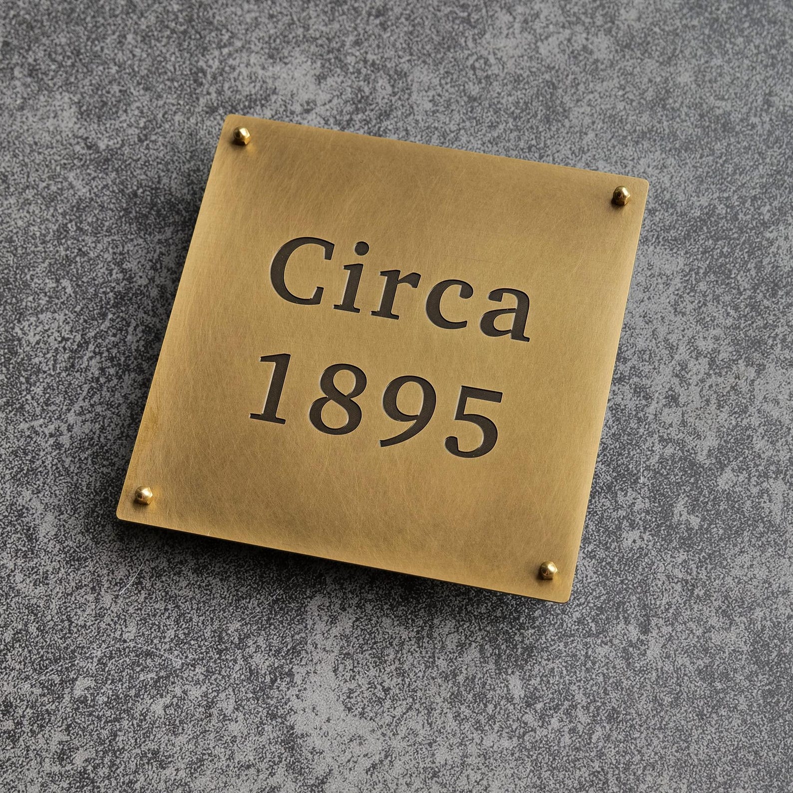 Solid Brass Nameplates, Engraved Commemorative Plaques, House Numbers ...
