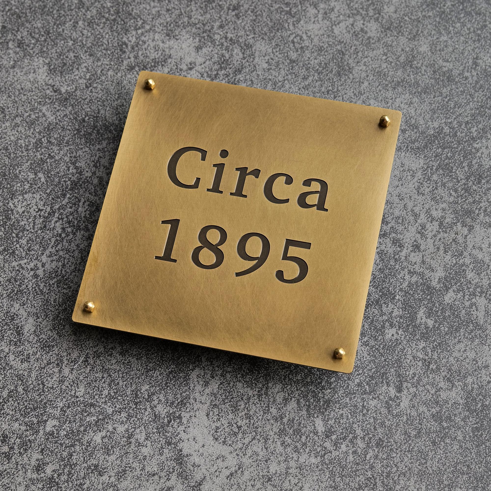 Solid Brass Nameplates, Engraved Commemorative Plaques, House Numbers ...