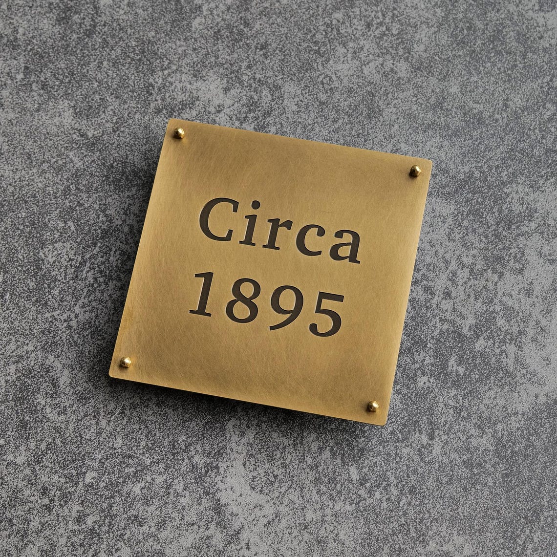 Solid Brass Nameplates, Engraved Commemorative Plaques, House Numbers ...