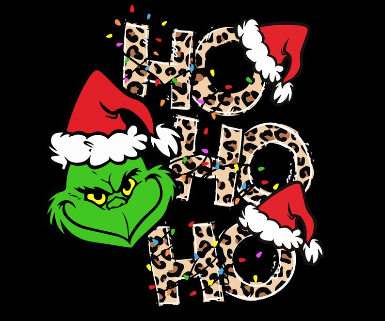 Christmas Grinch Family Leopard Print Bundle Festive Youre a Mean One ...