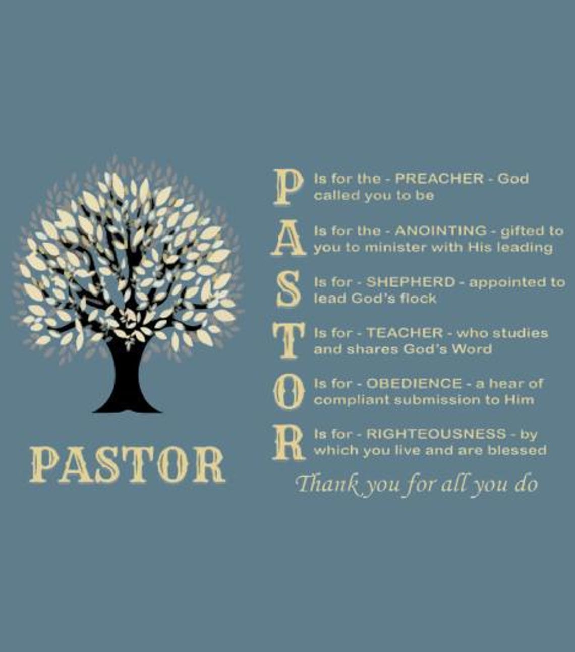 Inspirational Christian Pastor Tree of Faith Artwork Featuring Psalm ...