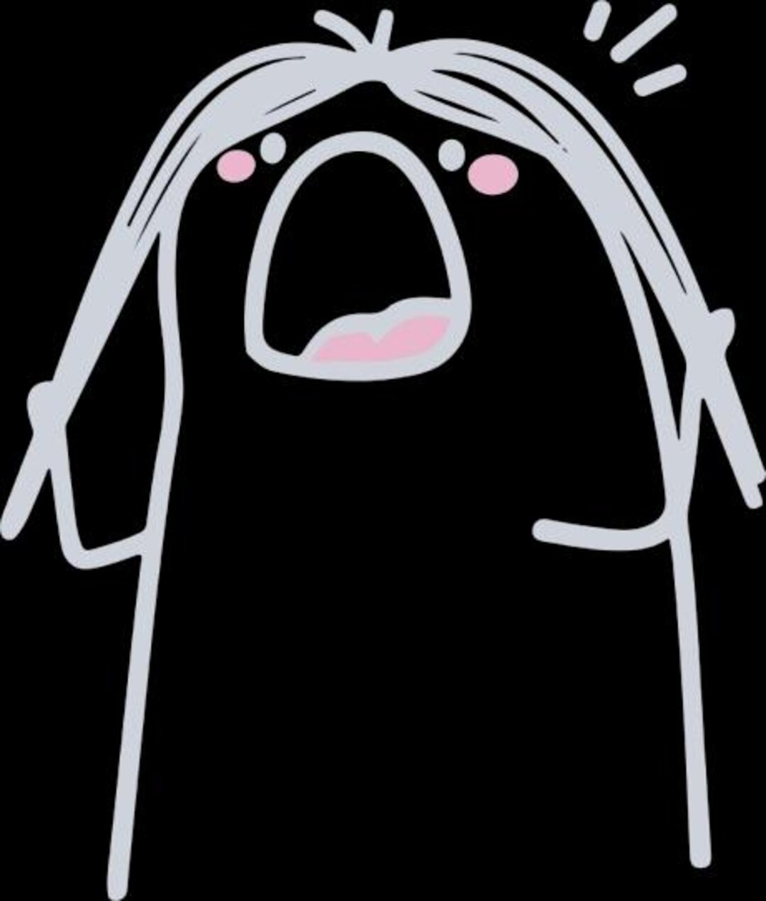 Cute Emotional Cartoon Doodle Character Illustration Expressing ...