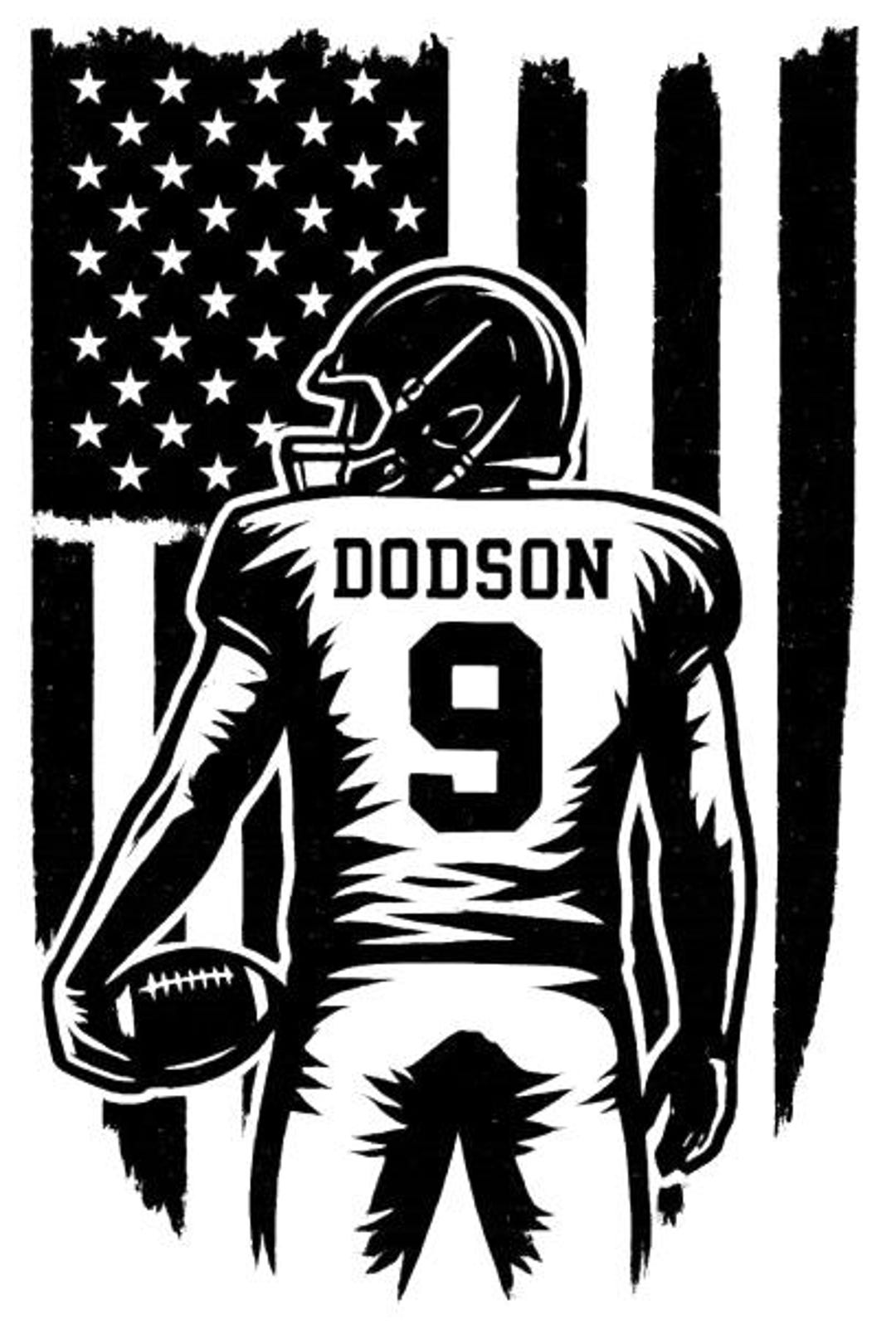 A Powerful, Gritty Illustration of an American Football Warrior ...
