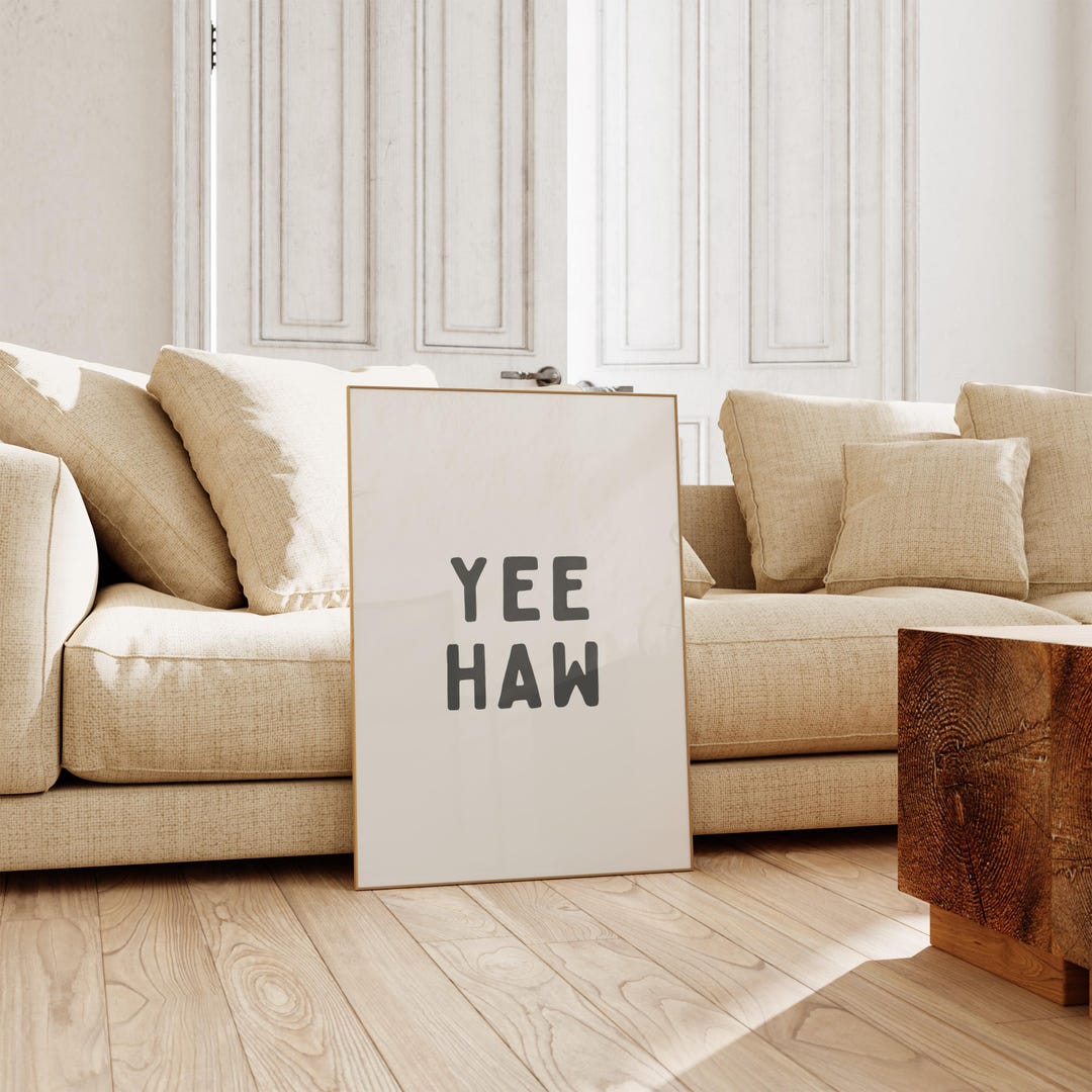 Yee Haw Printable Wall Art | Western Digital Download Poster | Cowboy ...
