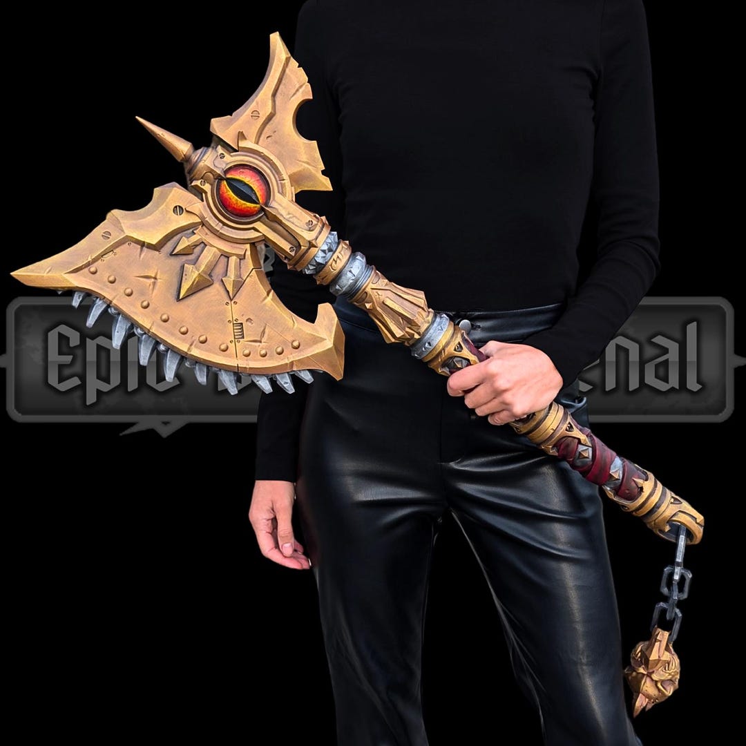 Prince of Heresy, 3D Axe Cosplay Inspired by Warhammer - Etsy