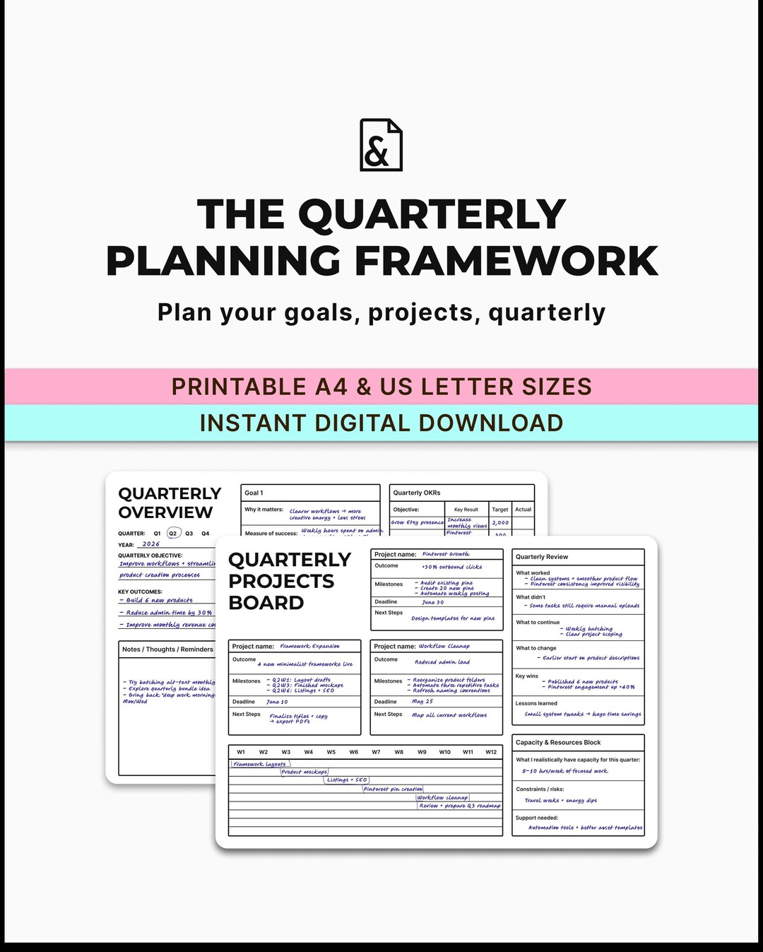 The Quarterly Planning Framework - Etsy