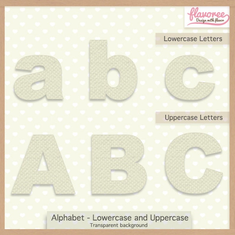 Digital Scrapbooking Pack - FABRIC TEXTURE ALPHABET - Beige - Scrapbook ...