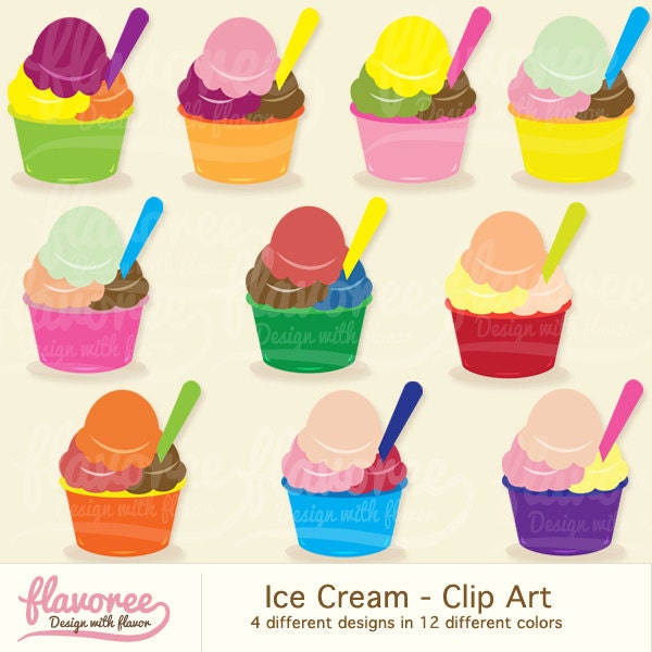 Digital Scrapbook Clip Art - ICE CREAM PACK- Scrapbooking ...
