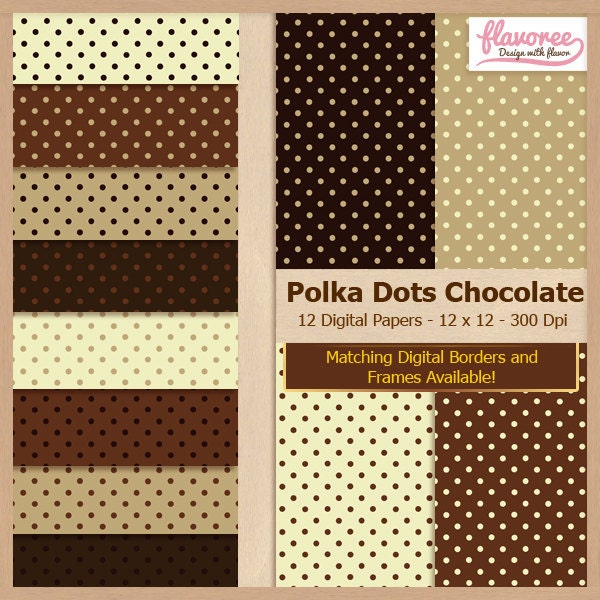 Chocolate Polka Dot - Etsy