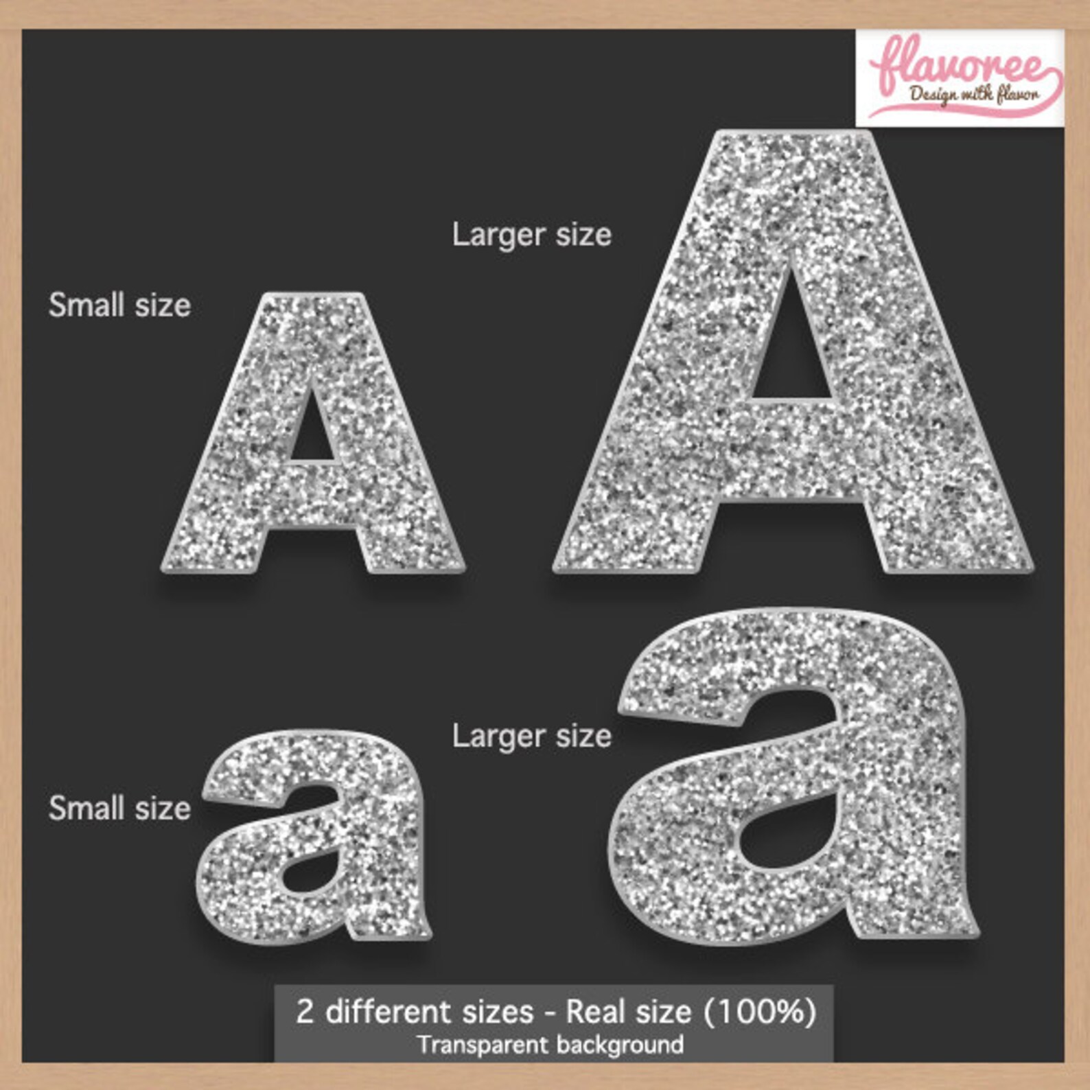 Digital Scrapbooking Pack SILVER GLITTER ALPHABET - Etsy