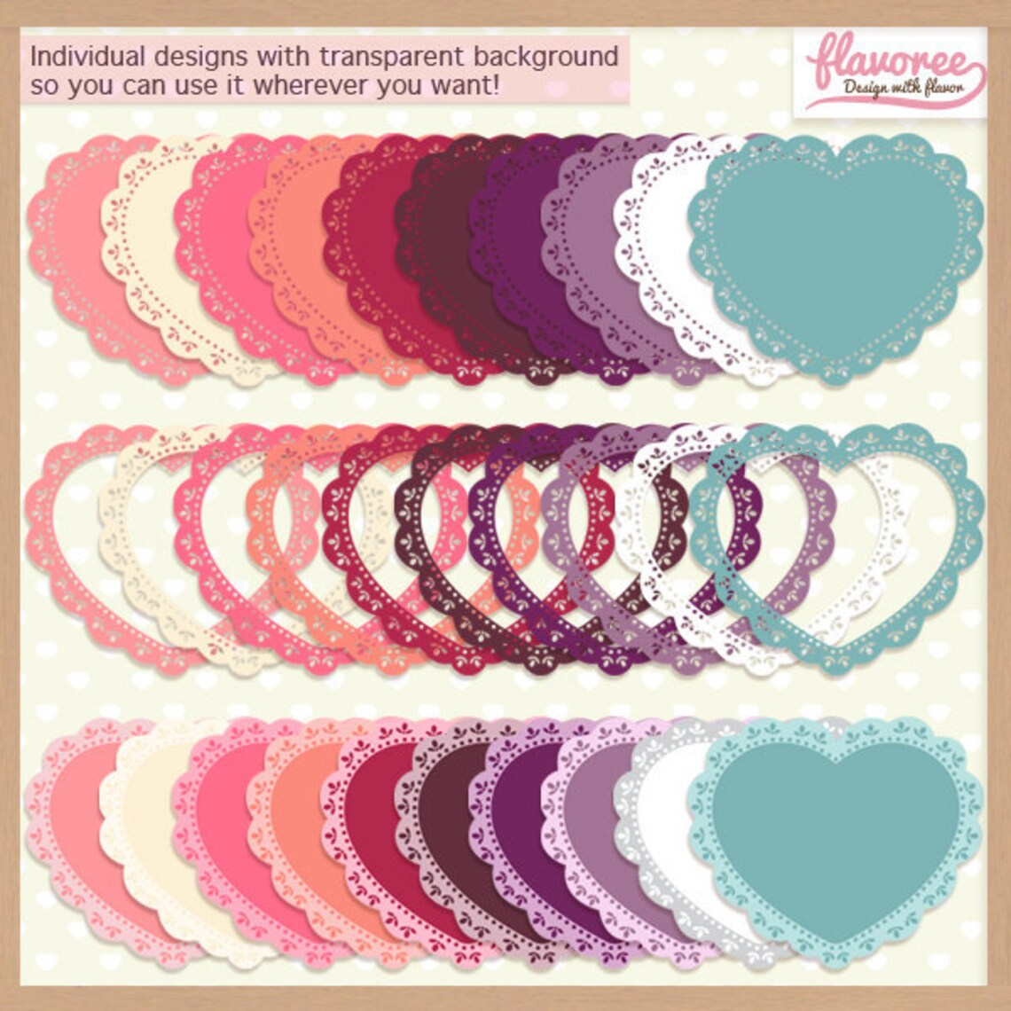 Digital Scrapbooking Frames and Embellishments - Etsy
