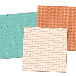 Digital Scrapbook Paper Pack - NATIVE ARROWS PATTERNS- Geometric ...