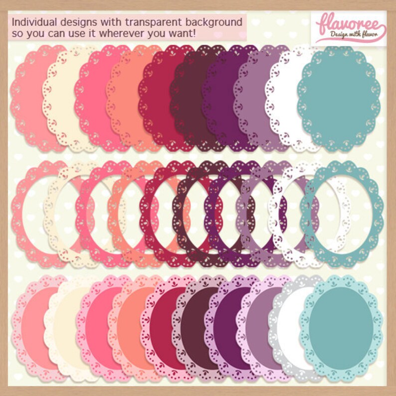 Digital Scrapbooking Frames and Embellishments - Etsy