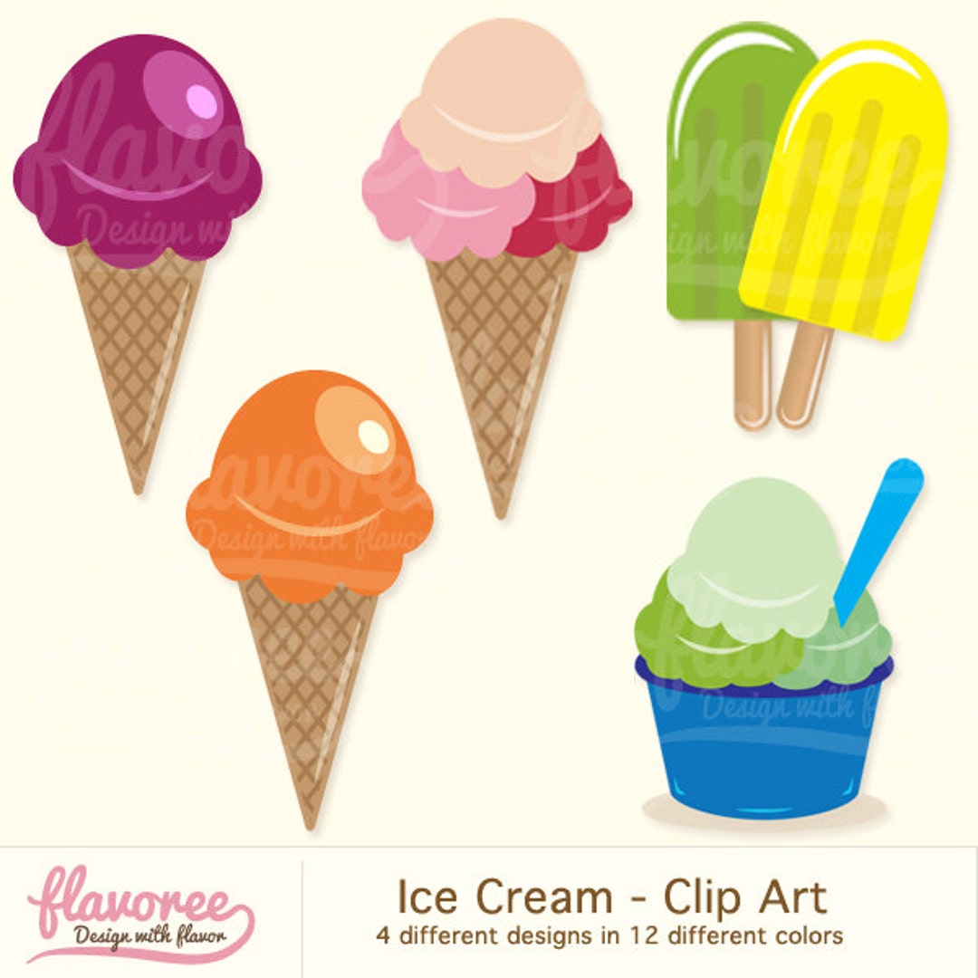 Digital Scrapbook Clip Art - ICE CREAM PACK- Scrapbooking ...