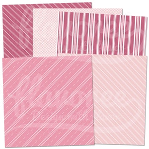 Digital Scrapbook Paper Pack - STRIPES - SOFT PINK - Lines | Pastel ...