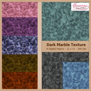 Digital Scrapbook Paper Pack - DARK MARBLE TEXTURE - Marbling | Stone ...