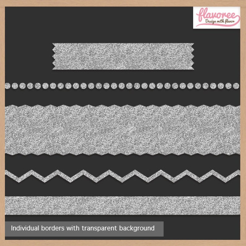 Digital Scrapbooking Pack - SILVER GLITTER TEXTURE - Christmas Frames ...