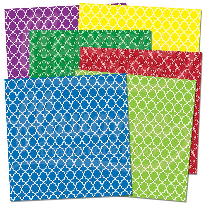 Digital Scrapbook Paper Pack - BRIGHT MOROCCAN PATTERN - Ethnic ...