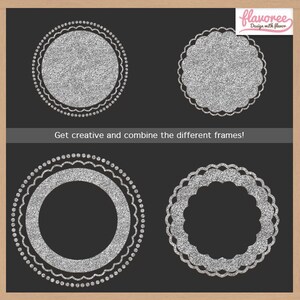 Digital Scrapbooking Pack - SILVER GLITTER TEXTURE - Christmas Frames ...