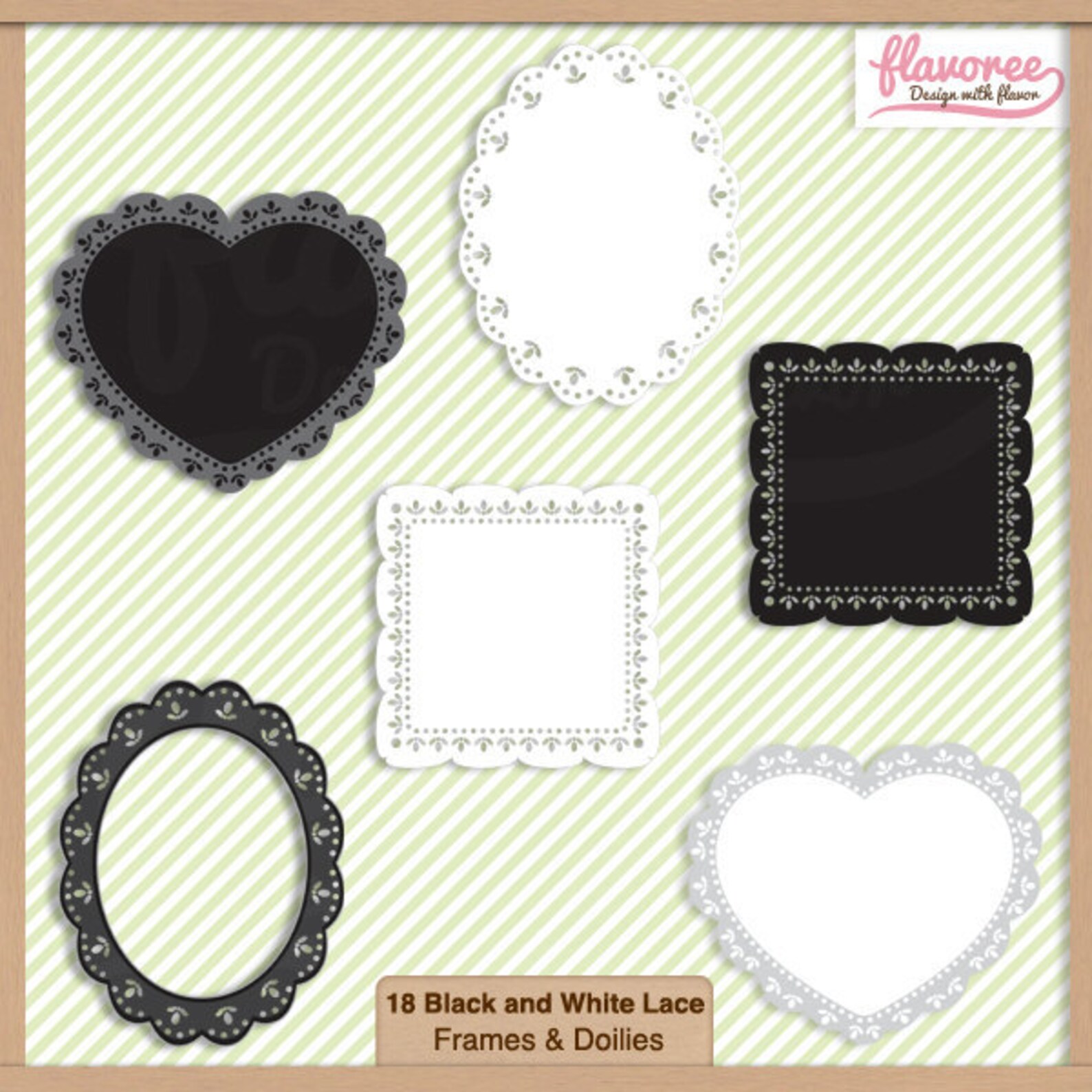 Digital Scrapbooking Frames and Embellishments - Etsy