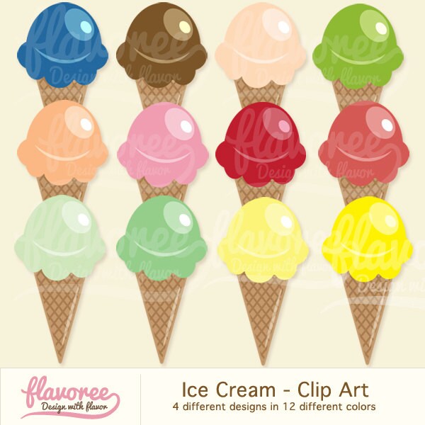 Digital Scrapbook Clip Art - ICE CREAM PACK- Scrapbooking ...