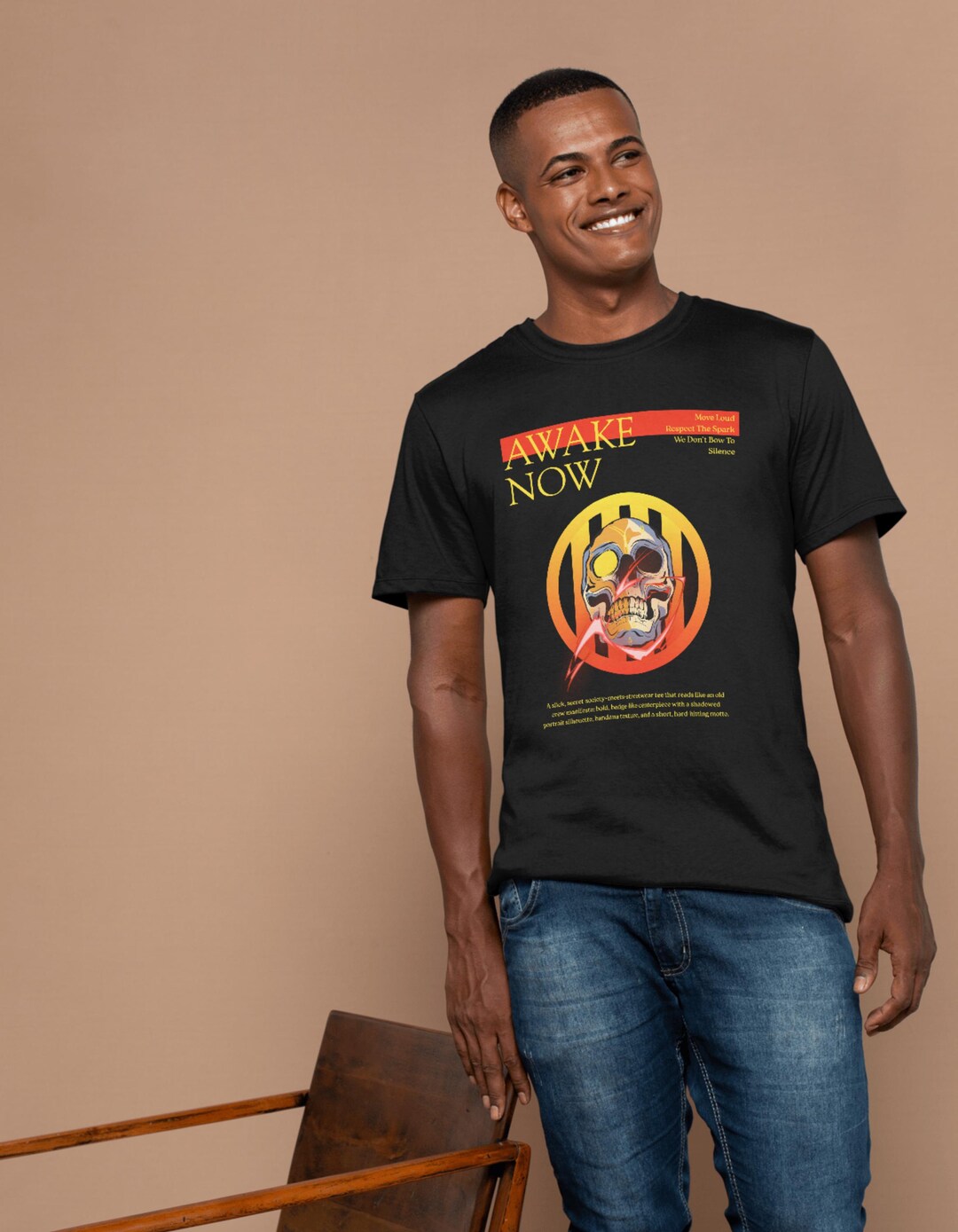 Black Urban Secretsociety Skull Badge Black T-shirt Design Png - Etsy
