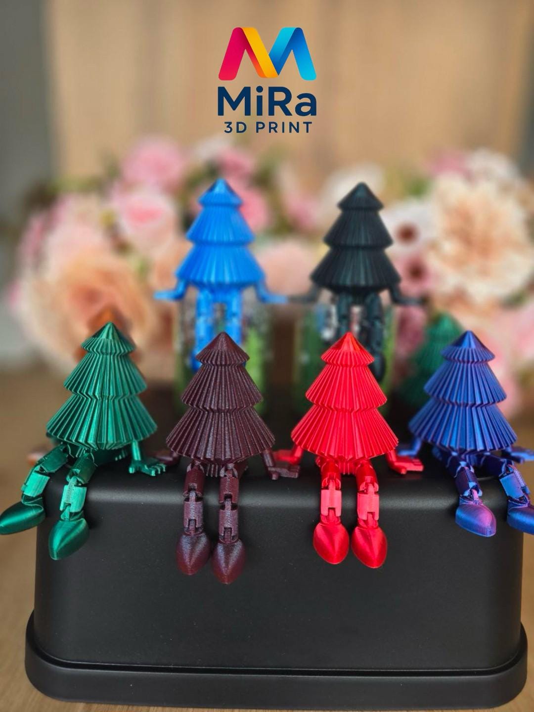 3D Printed Sitting Christmas Tree Figure / Modern Decoration - Etsy