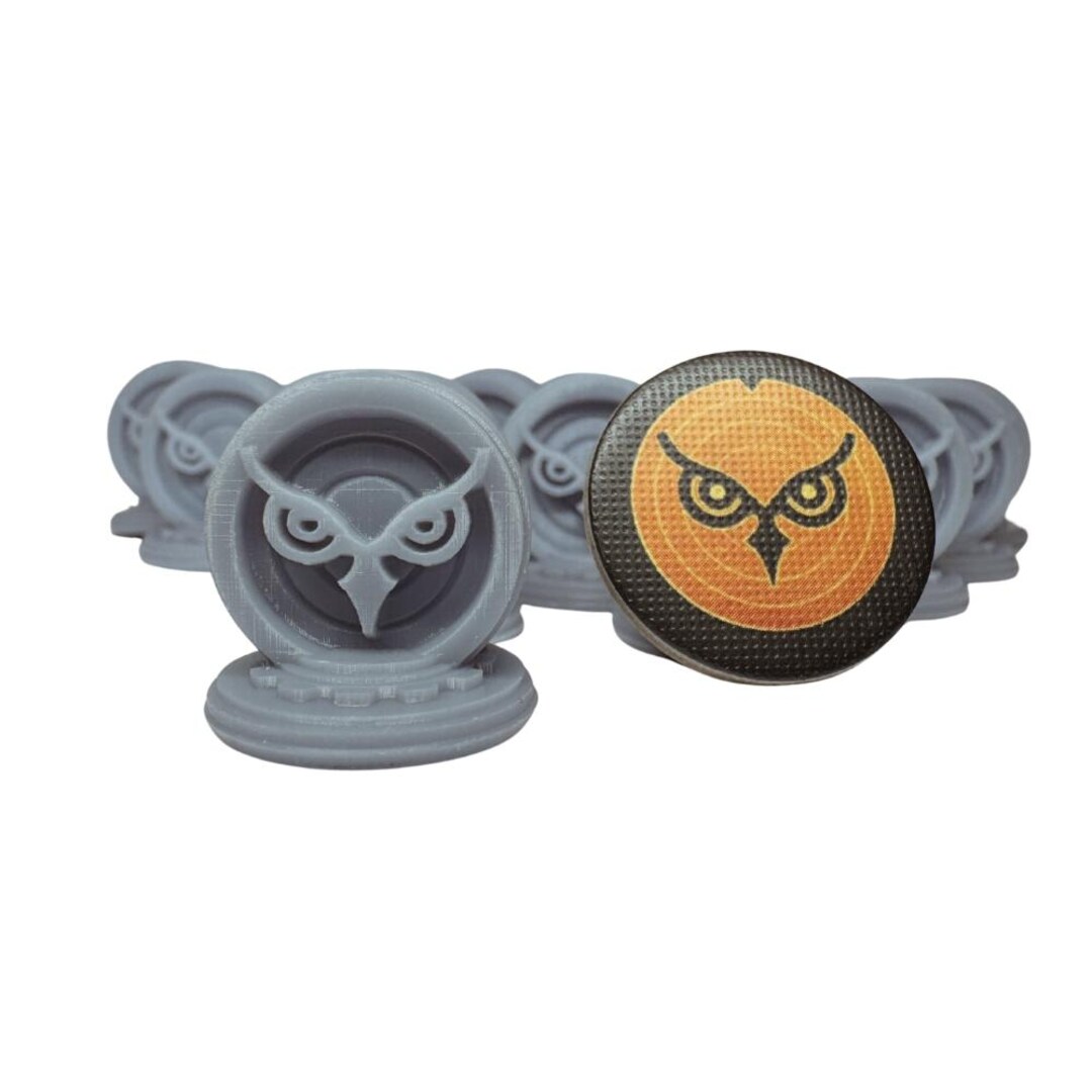 Scythe: the Rise of Fenris 3D Influence Tokens (16 Pcs) – Grey Resin ...