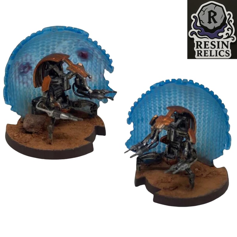 Star Wars Legion Droid Shields – Transparent Blue Resin (50mm Base ...
