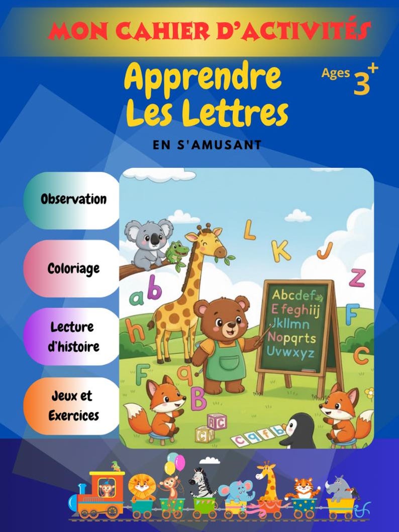 Cahier D’activités Et Coloriage – Apprendre L'alphabet – Français - Etsy