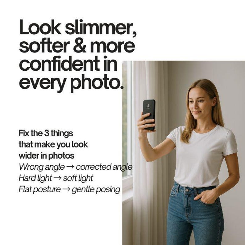 How to Look Slimmer in Photos – Selfie Guide for Women | Posing, Angles ...