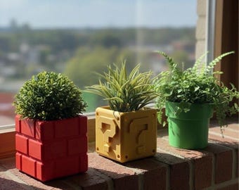 Super Mario Piranha Plant Planter Pot – Nintendo Decor, Succulent ...