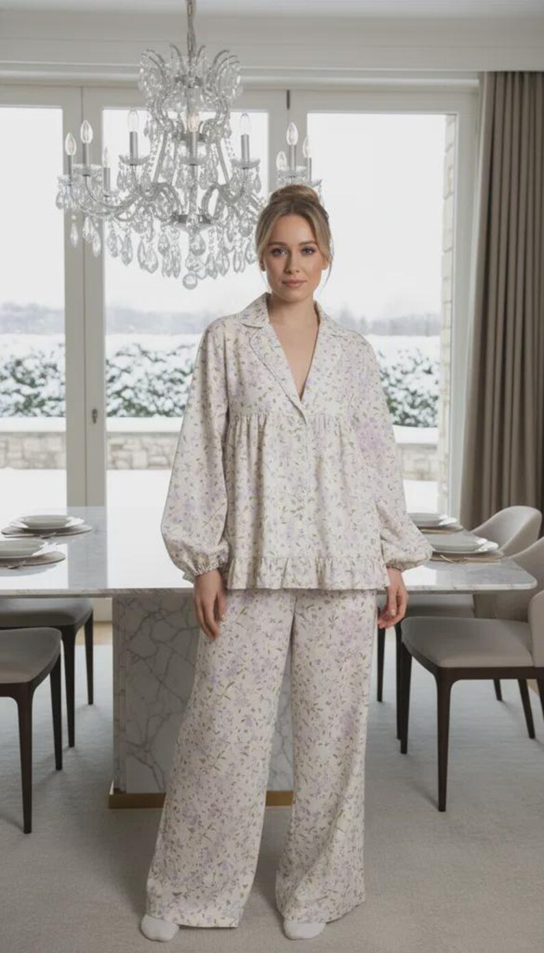 Clara Pajama Sewing Pattern PDF | Women’s Nightwear Set | Button ...