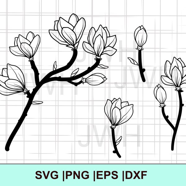 Magnolia Svg - Etsy