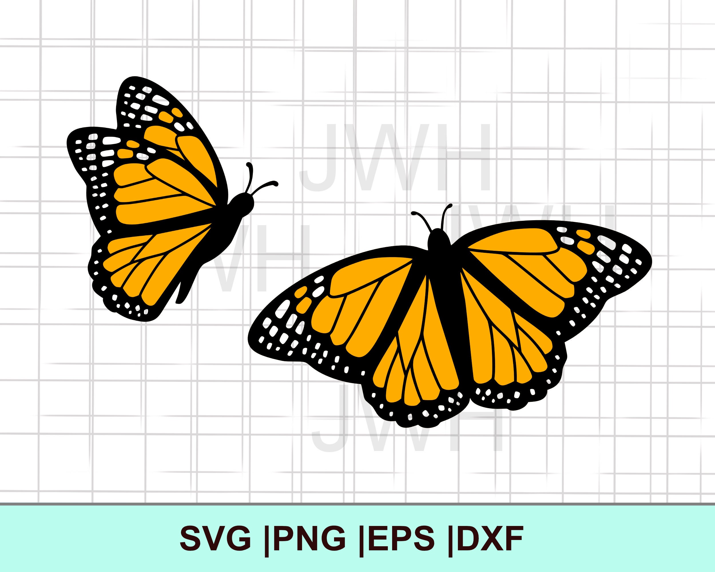 Monarch Butterfly SVG PNG EPS Dxf Layer Svg Instant - Etsy