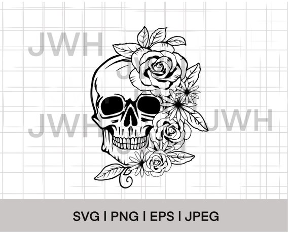 Skull SVG PNG EPS Instant Download Digital Download - Etsy