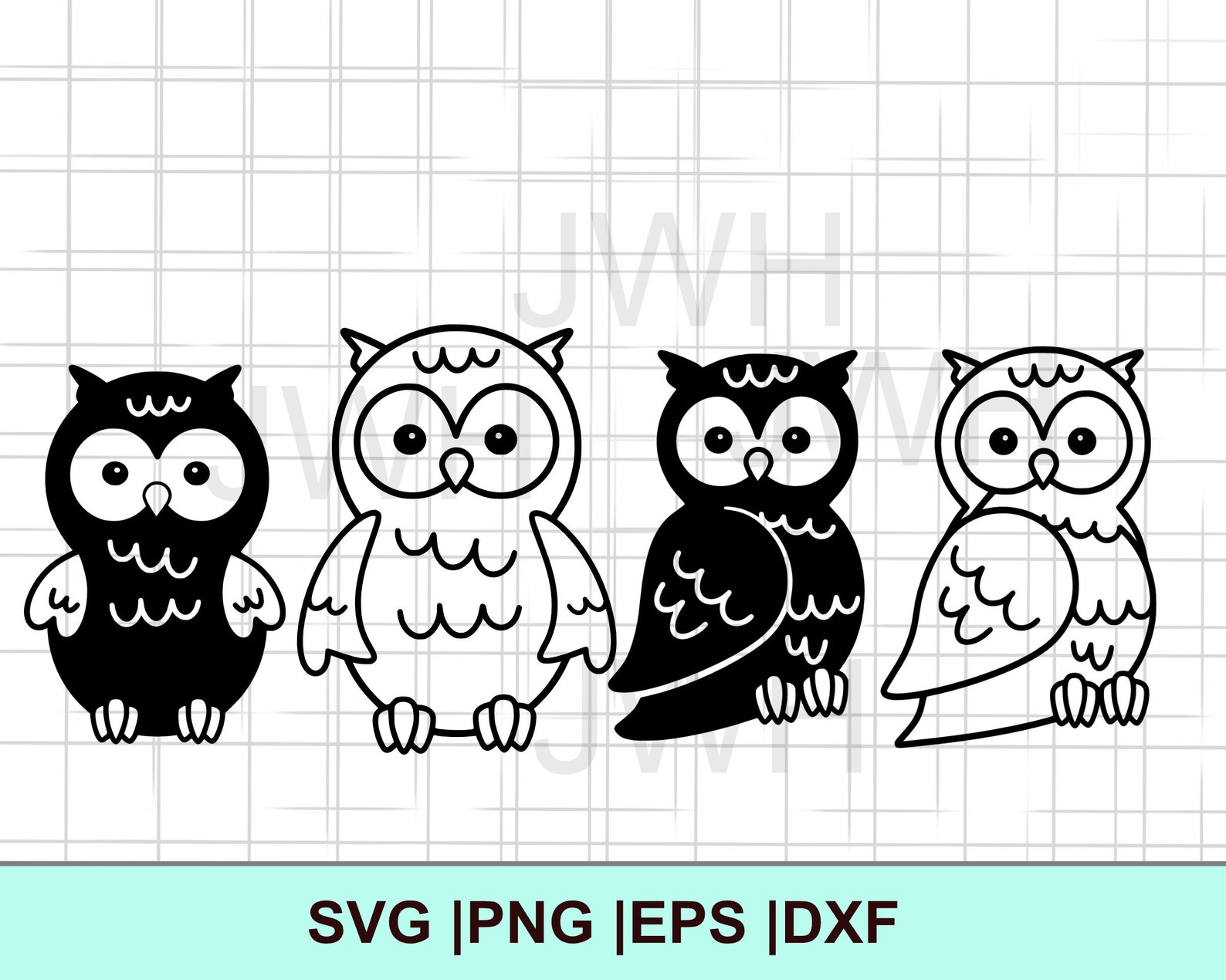 Owl SVG PNG EPS Dxf Instant Download Digital Download - Etsy