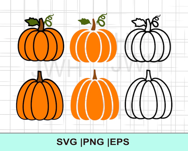 Pumpkin SVG PNG EPS Instant Download Pumpkins Bundle - Etsy