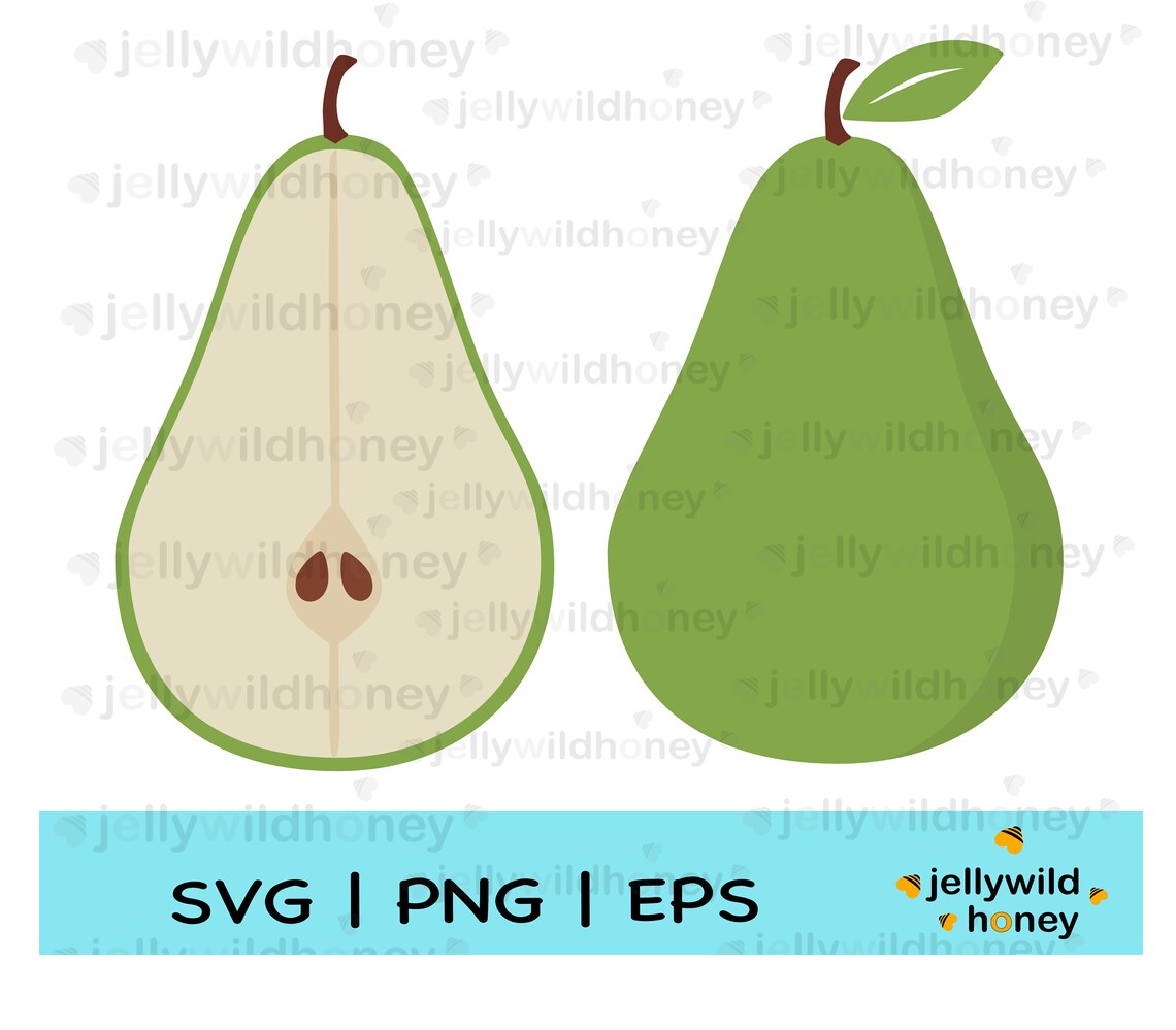 Pear SVG PNG EPS Instant Download Pear Fruit Bundle | Etsy