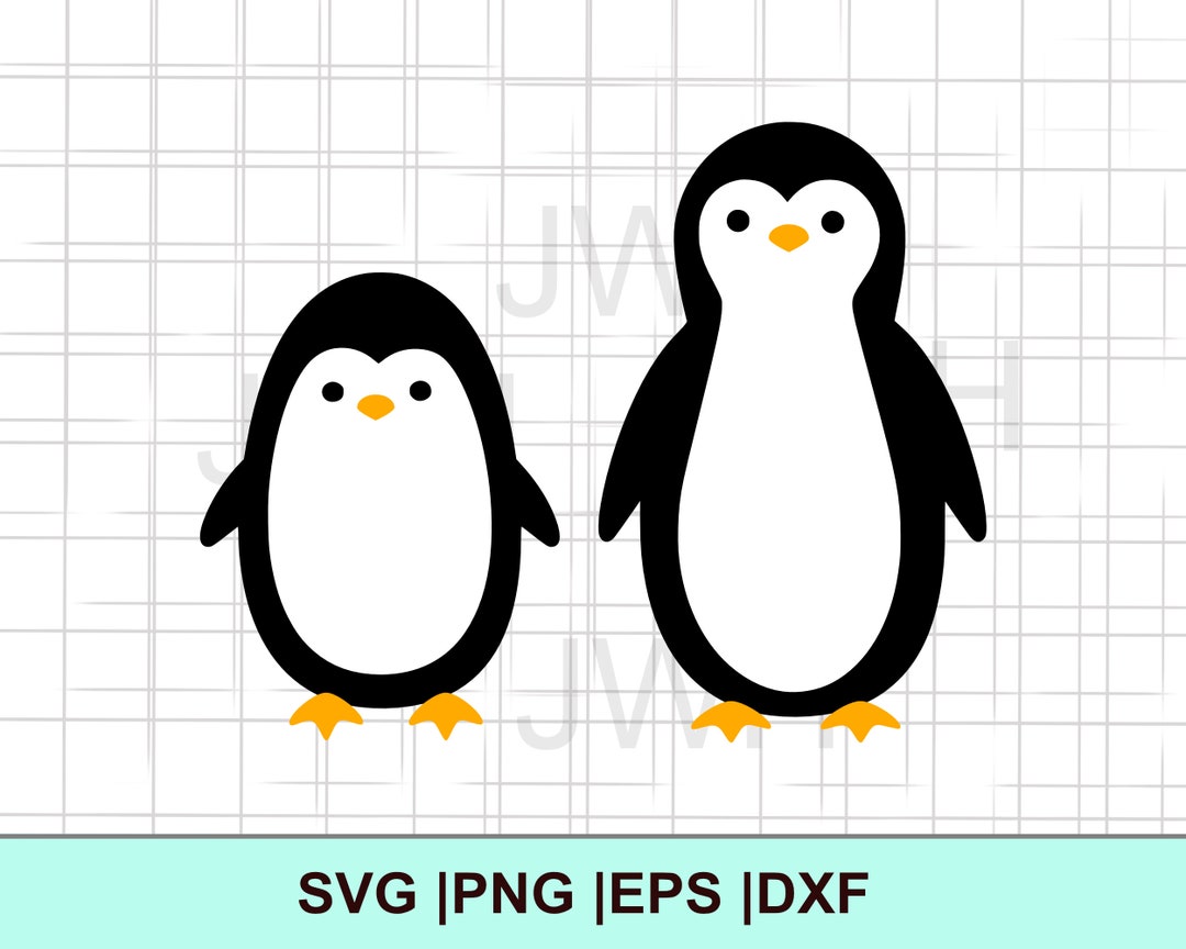 Cute Penguin SVG, PNG, EPS, Dxf, Digital Download, Penguin Bundle, Svg ...