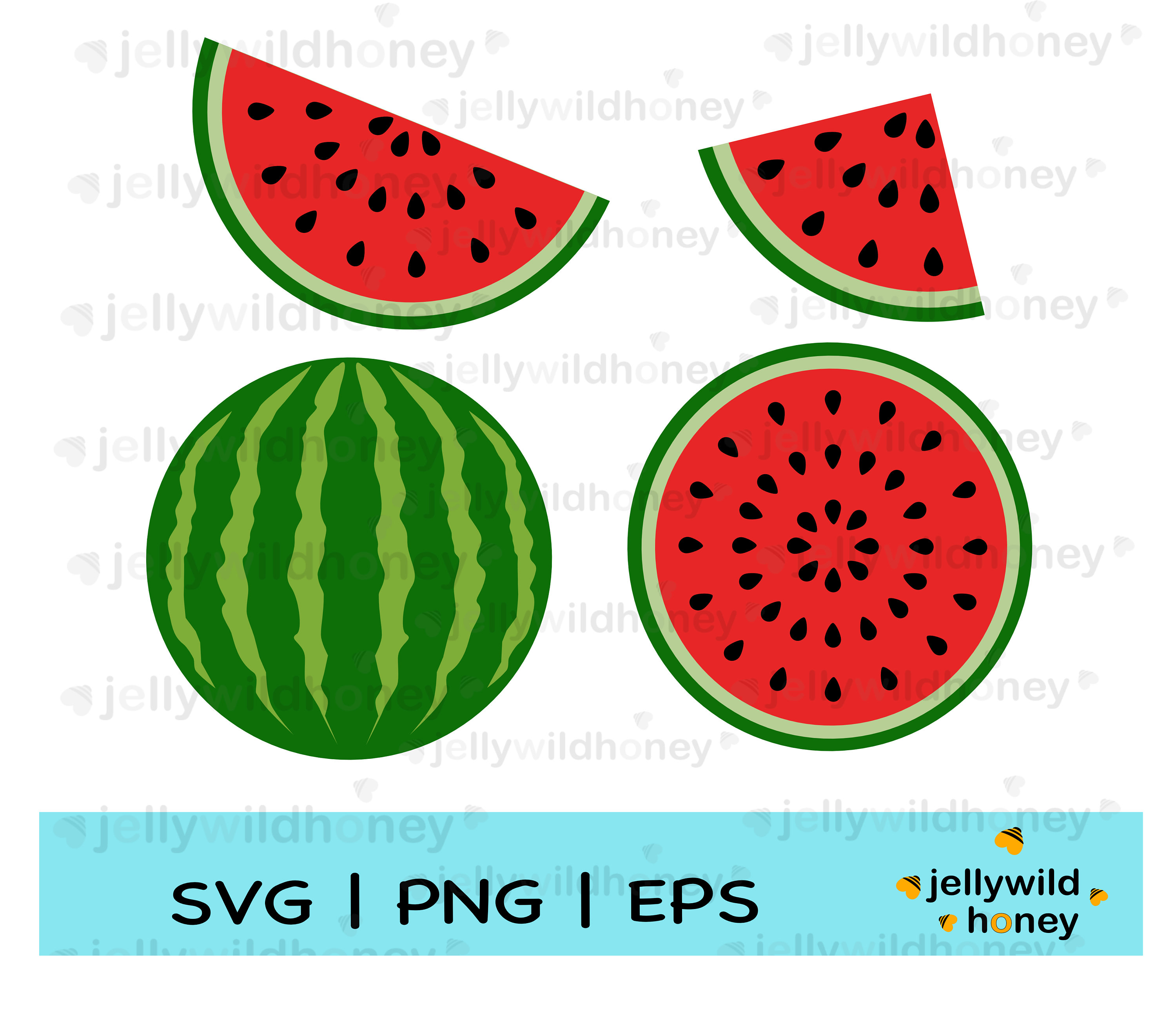 Sandía SVG, PNG, EPS, Descarga instantánea, Paquete de sandía, Descarga ...