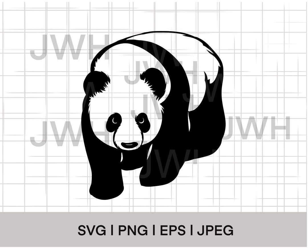 Panda SVG, PNG, EPS, Instant Download, Digital Download, Panda Bear ...