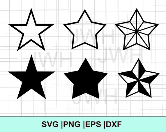 Star SVG PNG EPS Dxf Instant Download Star Bundle - Etsy
