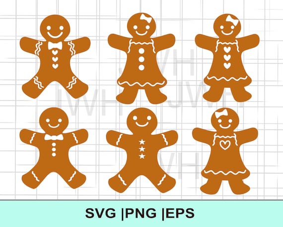 Gingerbread SVG PNG EPS Instant Download Digital Download - Etsy