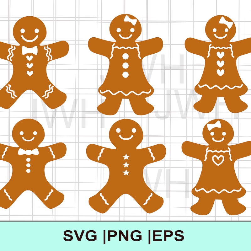 Gingerbread Svg - Etsy