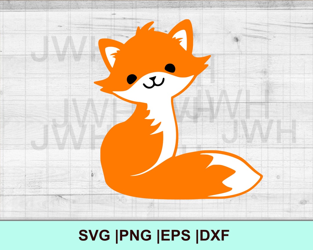 Cute Fox SVG, PNG, EPS, Dxf, Instant Download, Kawaii Fox, Woodland ...