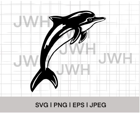 Dolphin SVG PNG EPS Instant Download Digital Download - Etsy